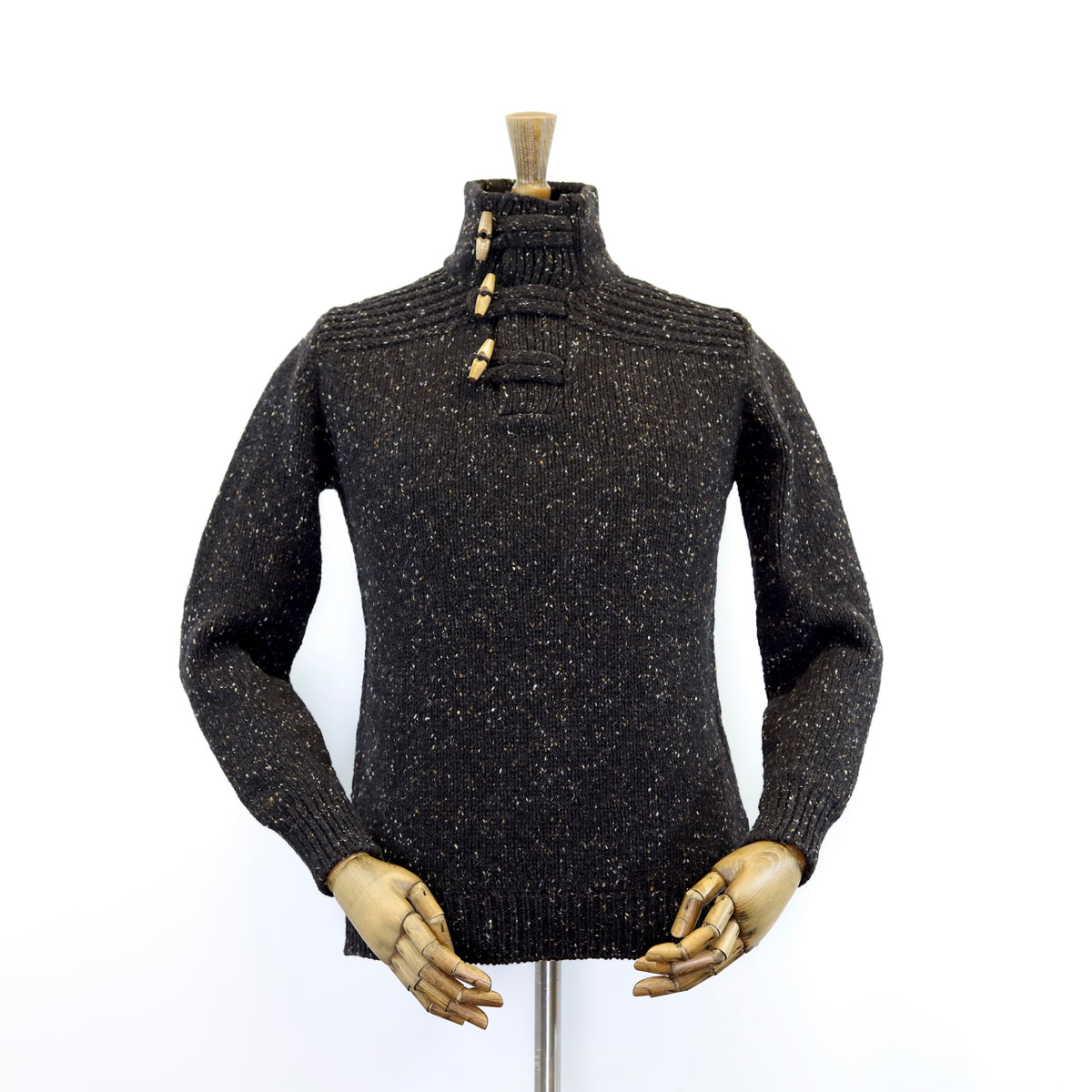 Fisherman Out of Ireland Toggle Neck Sweater - Raven – North Gentlemen ...